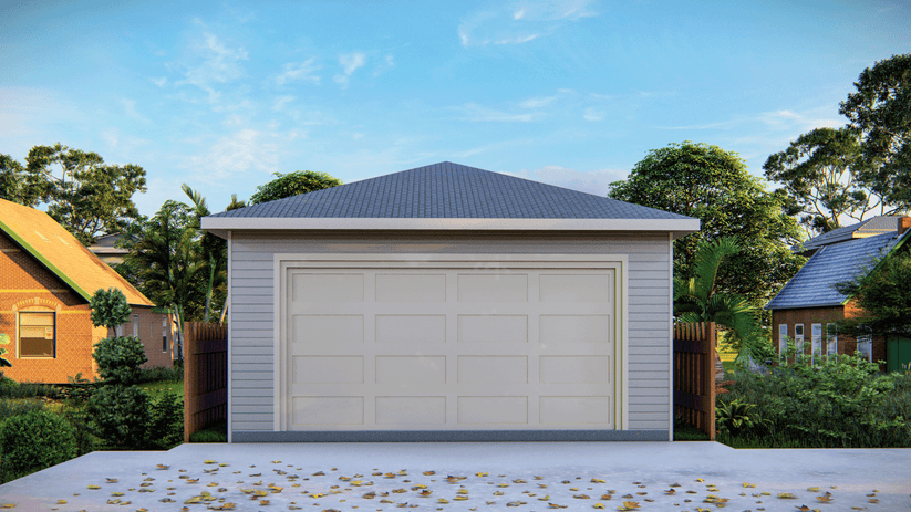 20’x25’ Garage Plans – Includes Floor Plan, Elevations, Sections, Foun ...