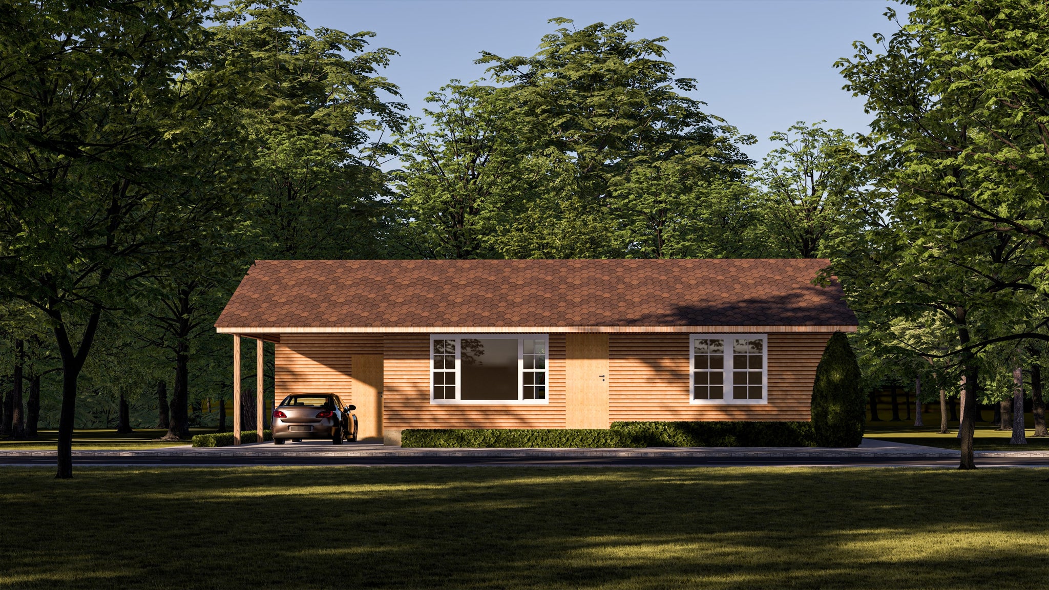 Tiny Home Building Plan - Single Story Bungalow 24x36, 936 sqft - Set ...