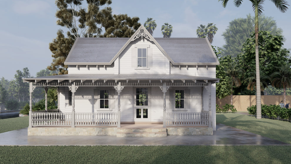 Two-Story 2-Bedroom Home Building Plans | 28'x16' | 956sqft | DIY Blue ...